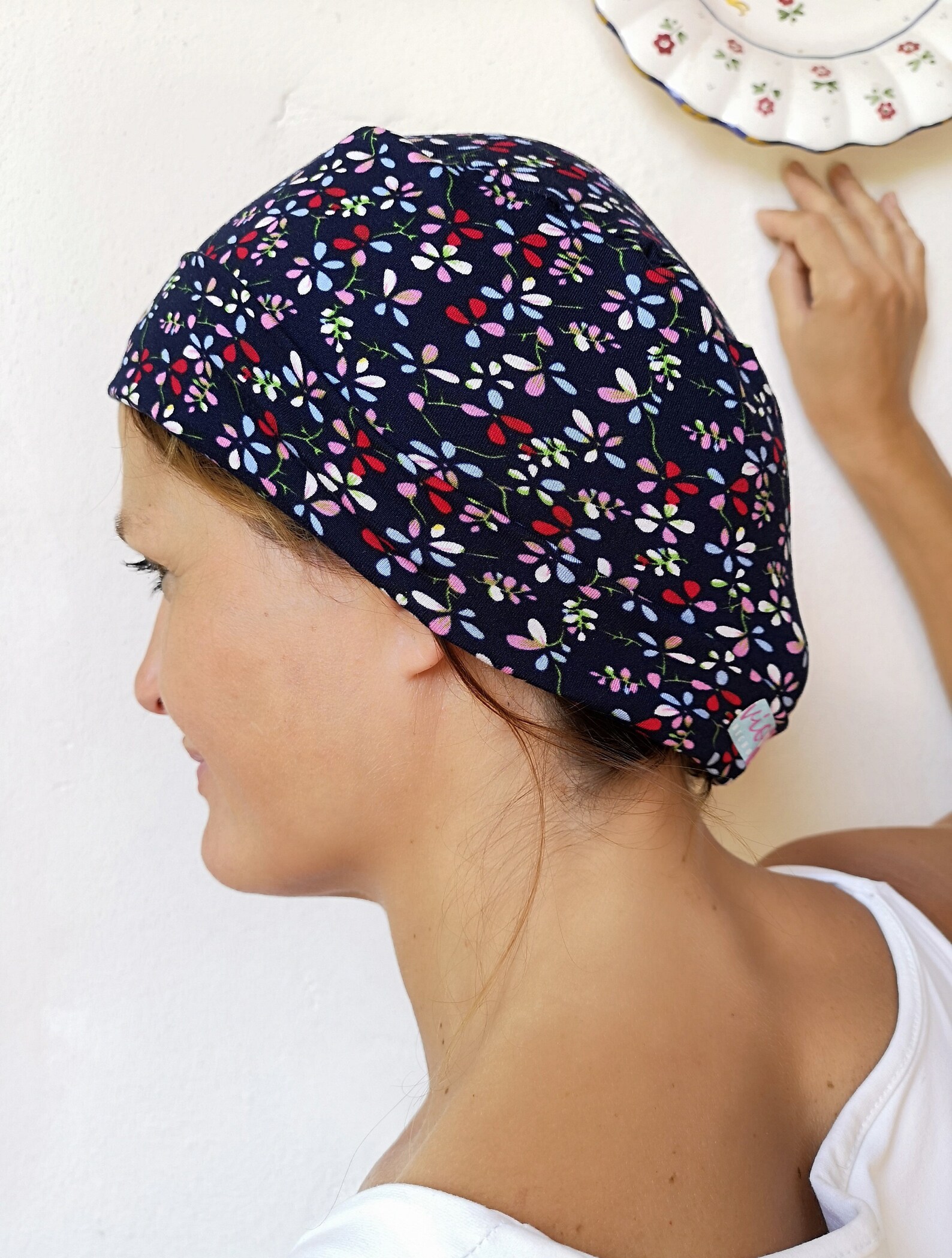 Flowers nurse cap flowers cap florist hat spring cap | Etsy