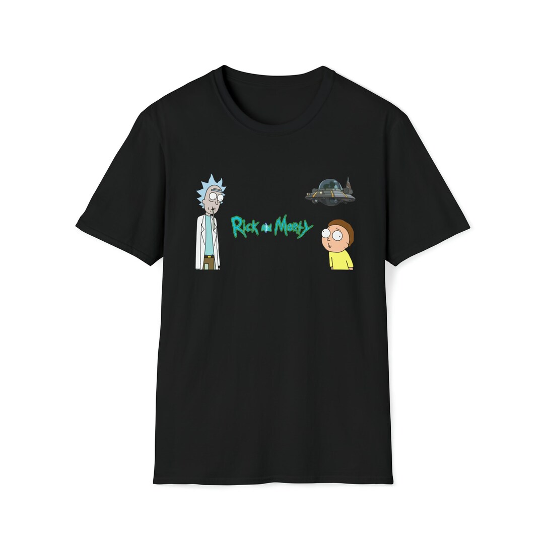 Cartoon Rick & Morty UFO Alien Funny Humor Unisex Softstyle - Etsy