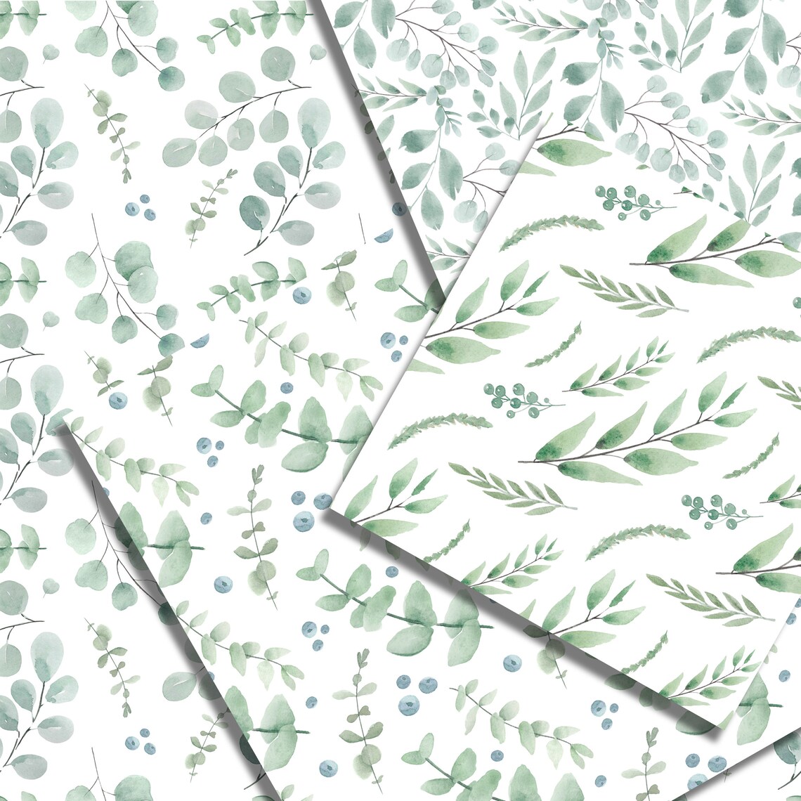 Watercolor Eucalyptus Patterns Eucalyptus Print Eucalyptus - Etsy