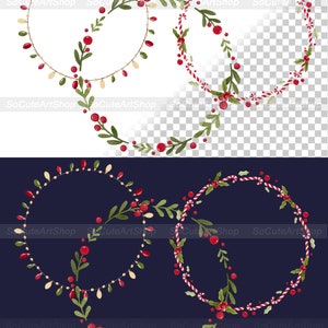 Watercolor Merry Christmas Frame Png Clipart/holiday Winter Border ...