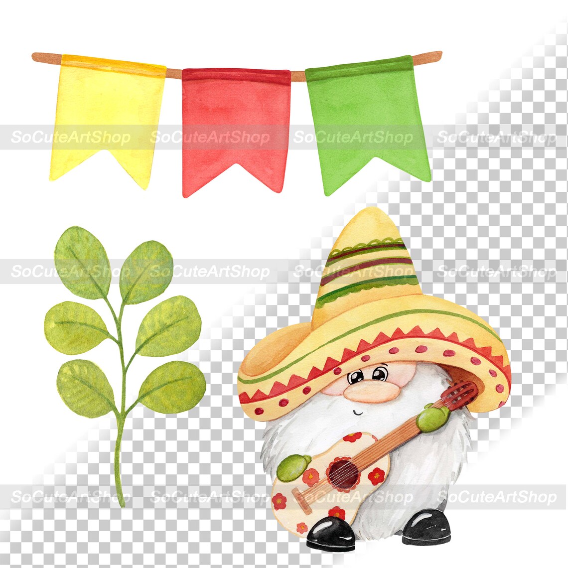 Watercolor Seasons Gnomes Png Clipart. Holiday Gnome Clip Art - Etsy
