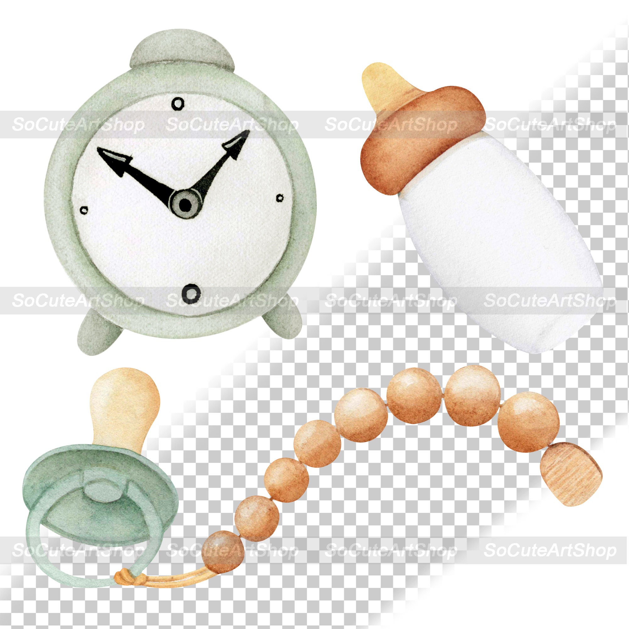 Watercolor Baby Boy Clipart Boho Baby Shower Clip Art - Etsy