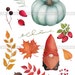 Watercolor Pumpkin Clipart, Halloween, Autumn Set, Fall Clipart ...