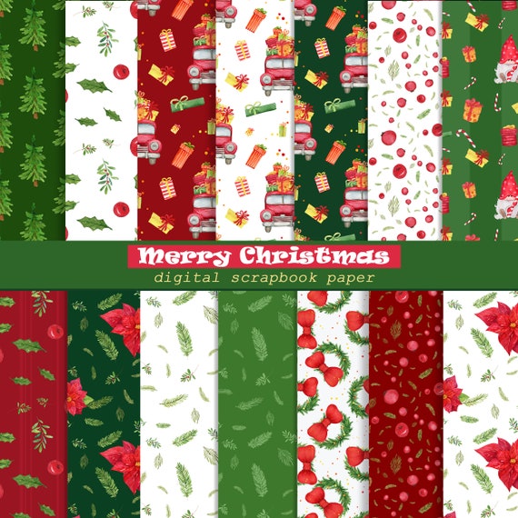 Red And Green Christmas Patterns