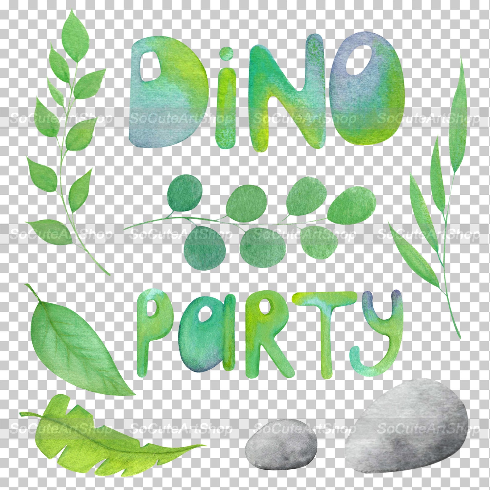 Watercolor Dinosaur Clipart Set Cute Dinosaur Clip Art PNG - Etsy