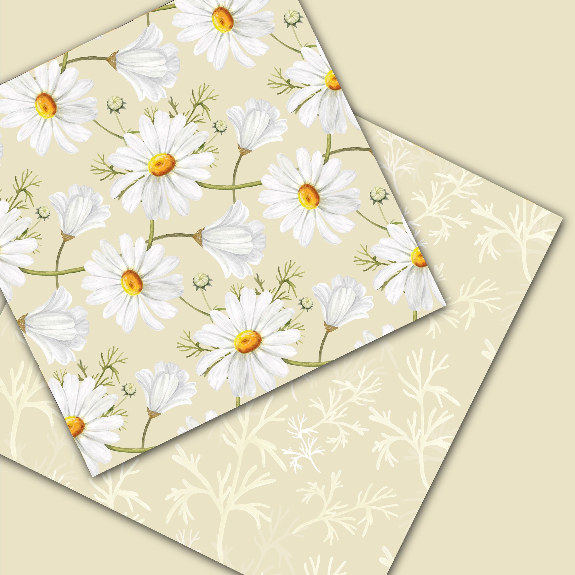 Watercolor Flowers Seamless Digital Patterns, Wildflowers Print ...