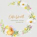 Easter Floral Frame Watercolor Clipart Spring Floral Clipart - Etsy