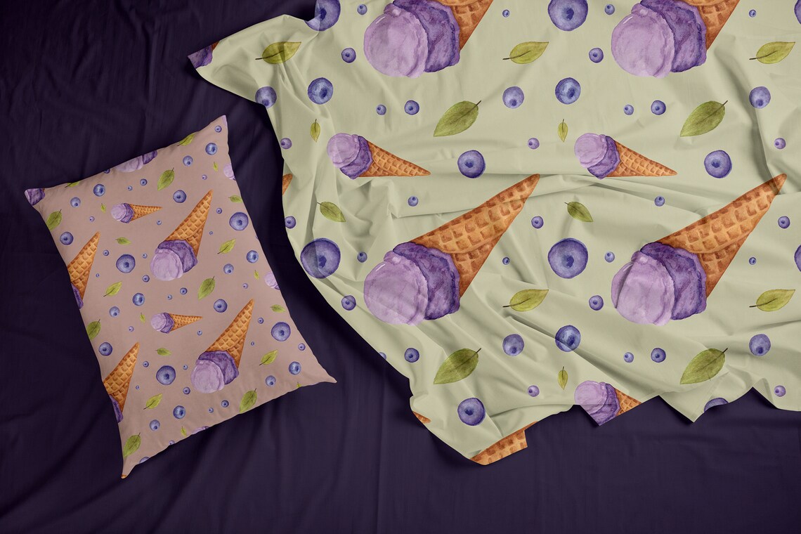 Watercolor Ice Cream Digital Paper Summer Digital Paper - Etsy