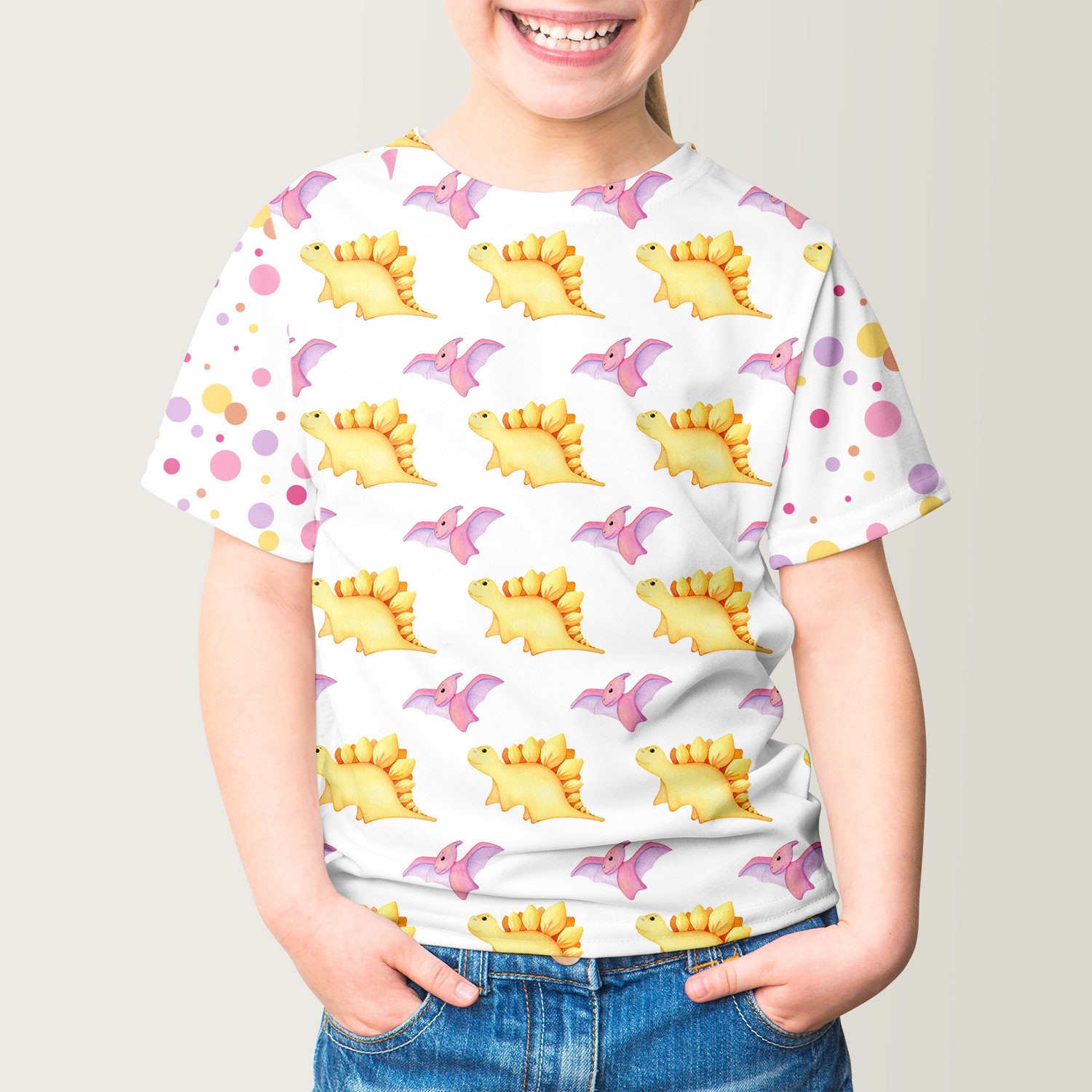 Watercolor Dinosaur Patterns Cute Dinosaur Digital Papers - Etsy