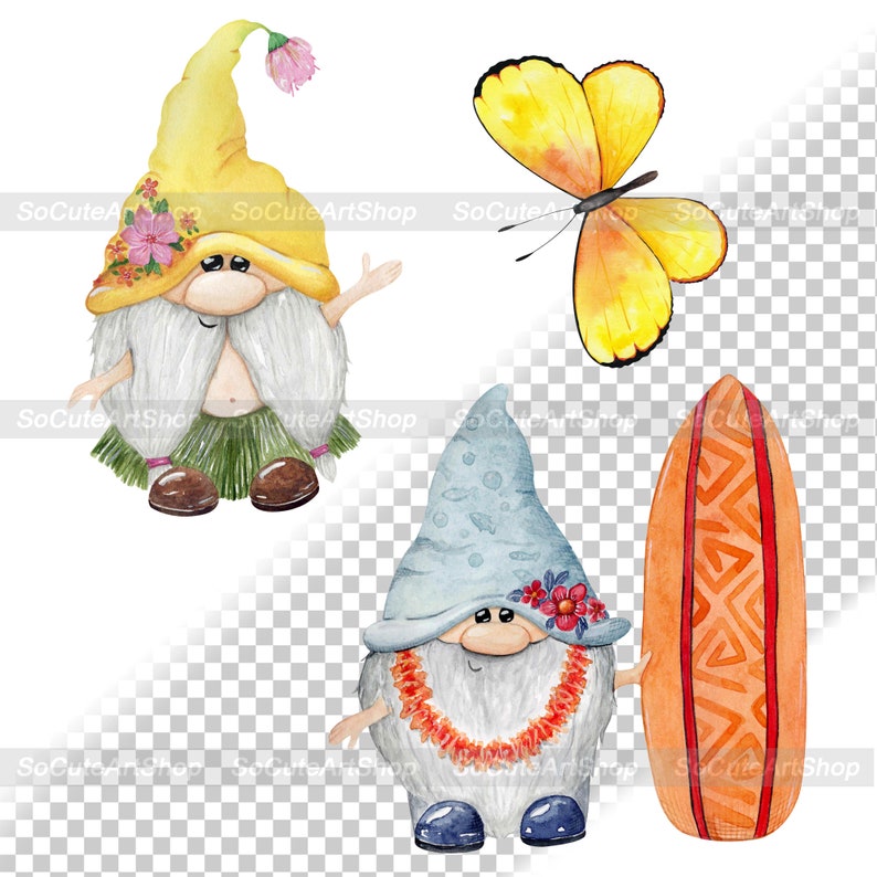 Watercolor Seasons Gnomes Png Clipart. Holiday Gnome Clip Art ...