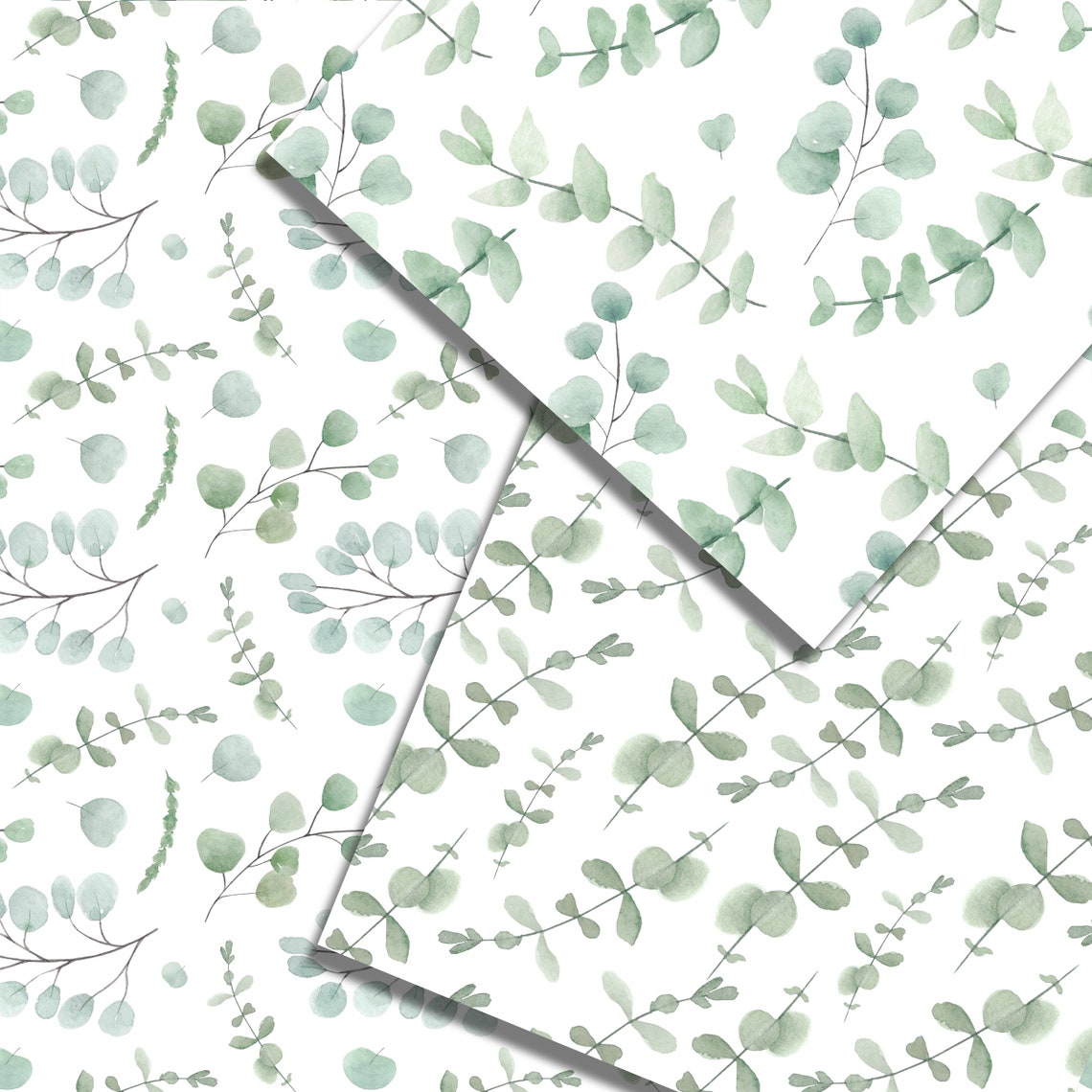 Watercolor Eucalyptus Patterns Eucalyptus Print Eucalyptus - Etsy