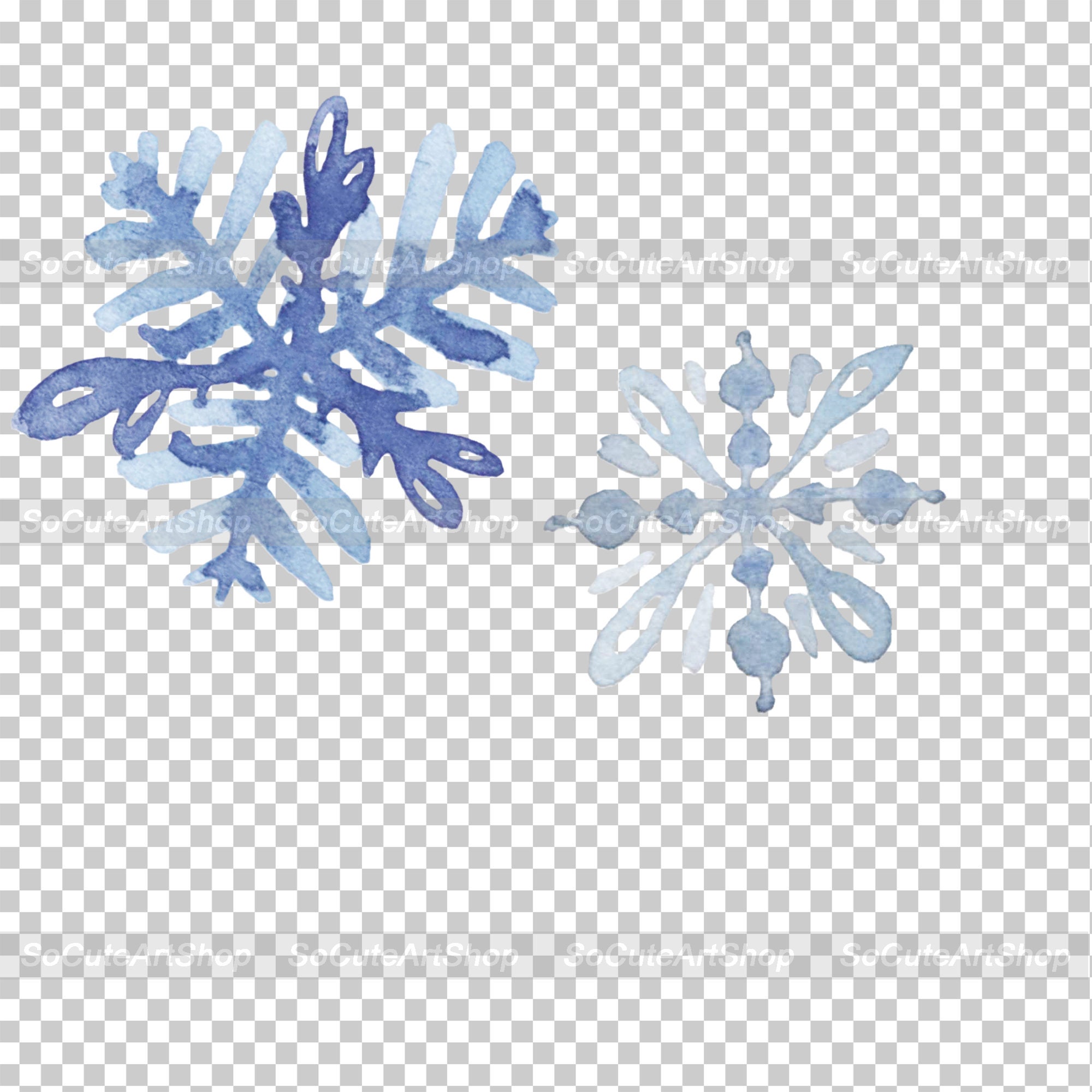 Watercolor Snowflakes Clipart Watercolor Snow Perfect for Diy - Etsy UK