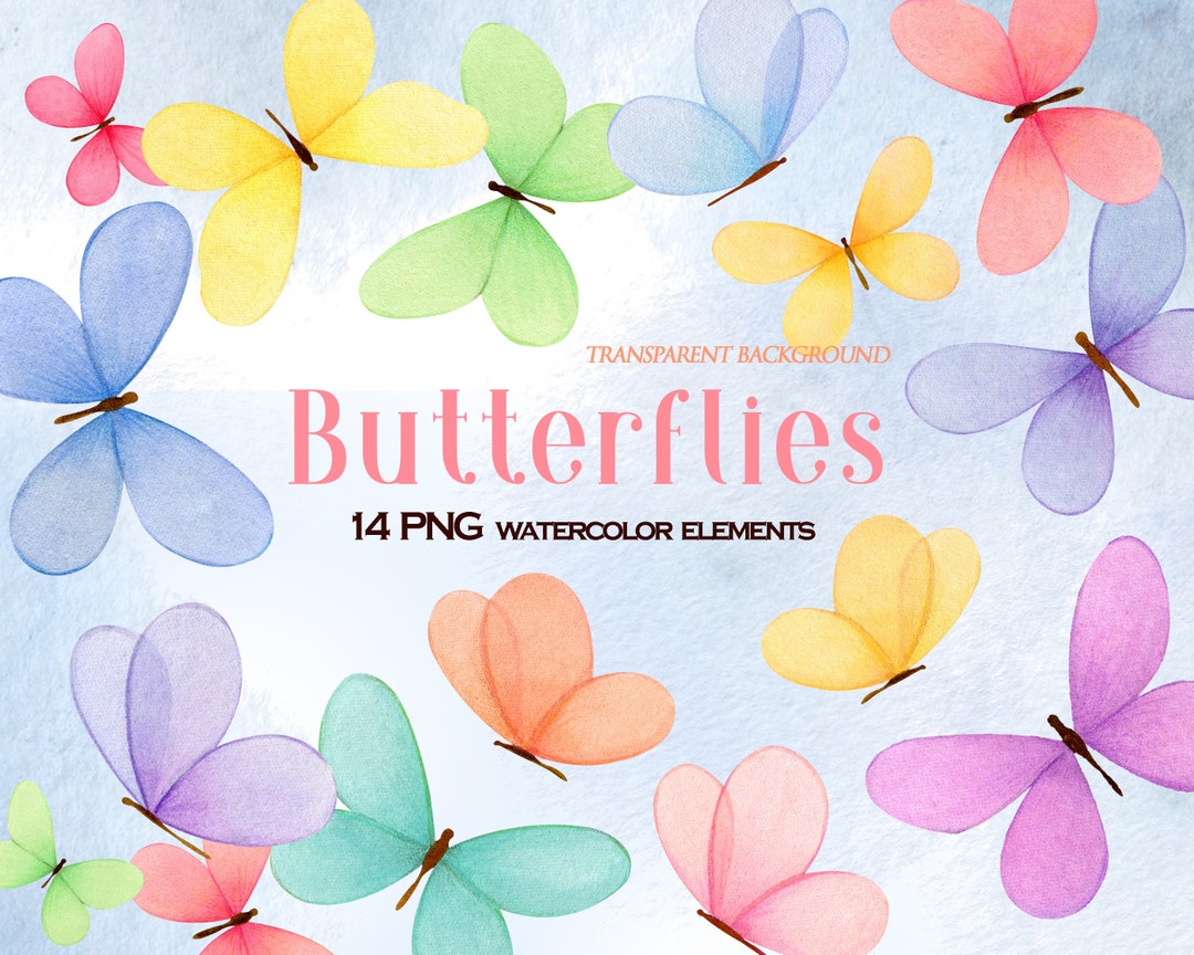Watercolor Butterfly PNG Clipart, Colorful Butterfly Summer Clip Art ...