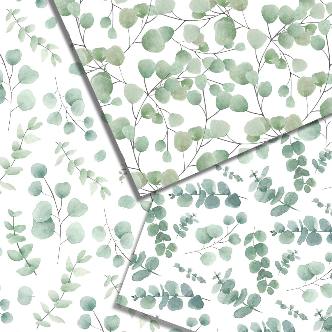 Watercolor Eucalyptus Patterns Eucalyptus Print Eucalyptus - Etsy