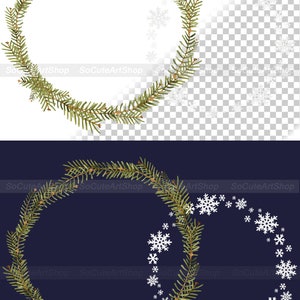 Watercolor Merry Christmas Frame Png Clipart/holiday Winter Border ...