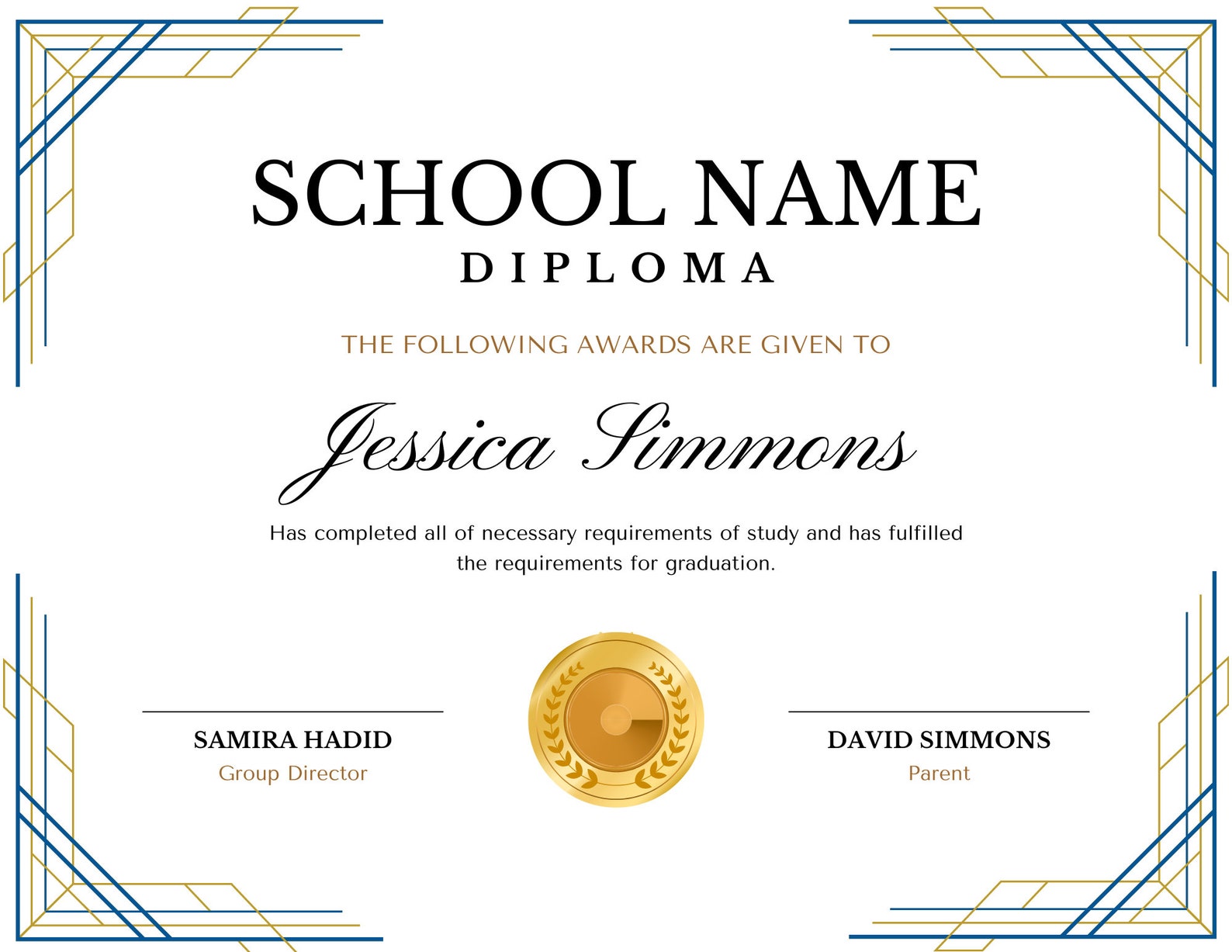 Homeschool Diploma Template, Certificate of Completion, Home School ...