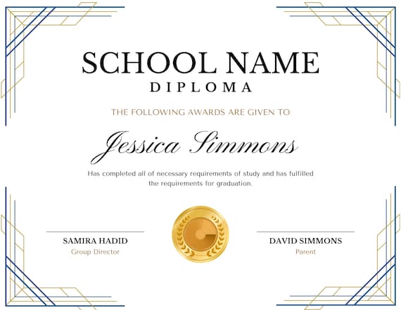 Home School Certificate Of Completion