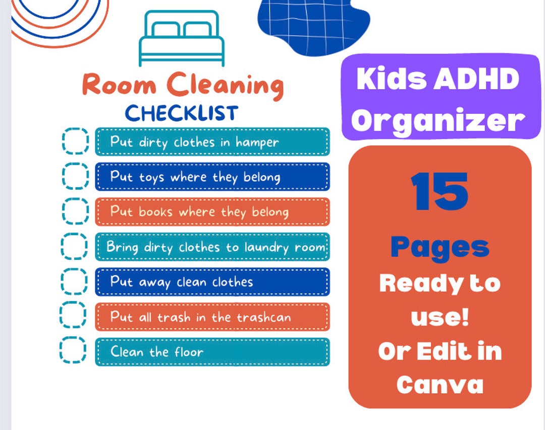 ADHD Checklist Printables - Cleaning Checklists, Routine Checklists ...