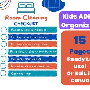 ADHD Checklist Printables - Cleaning Checklists, Routine Checklists ...