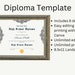 Diploma Template, Graduation Diploma, High School Diploma, Homeschool ...