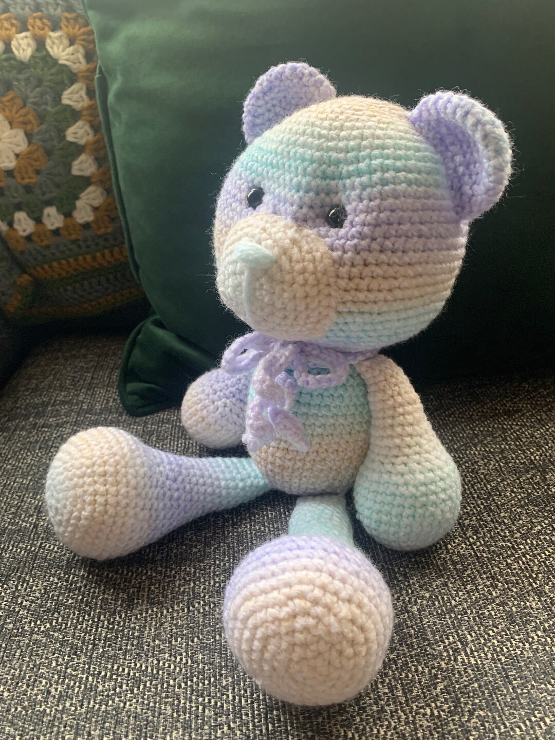 Crocheted Pastel Ombré Teddy Bear - Etsy