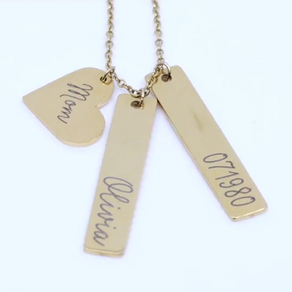 Personalized Necklace Custom Gifts Jewelry Engraved Necklace - Etsy