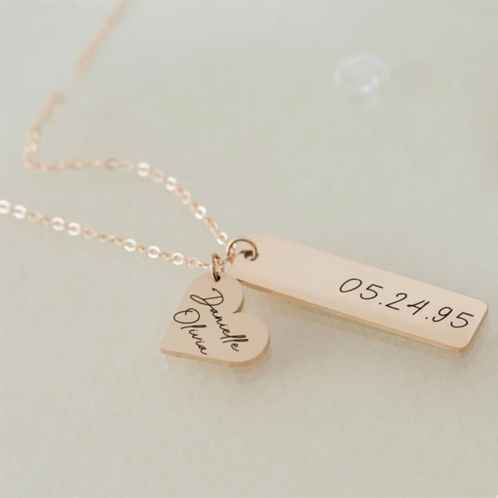 Personalized Necklace Custom Gifts Jewelry Engraved Necklace - Etsy