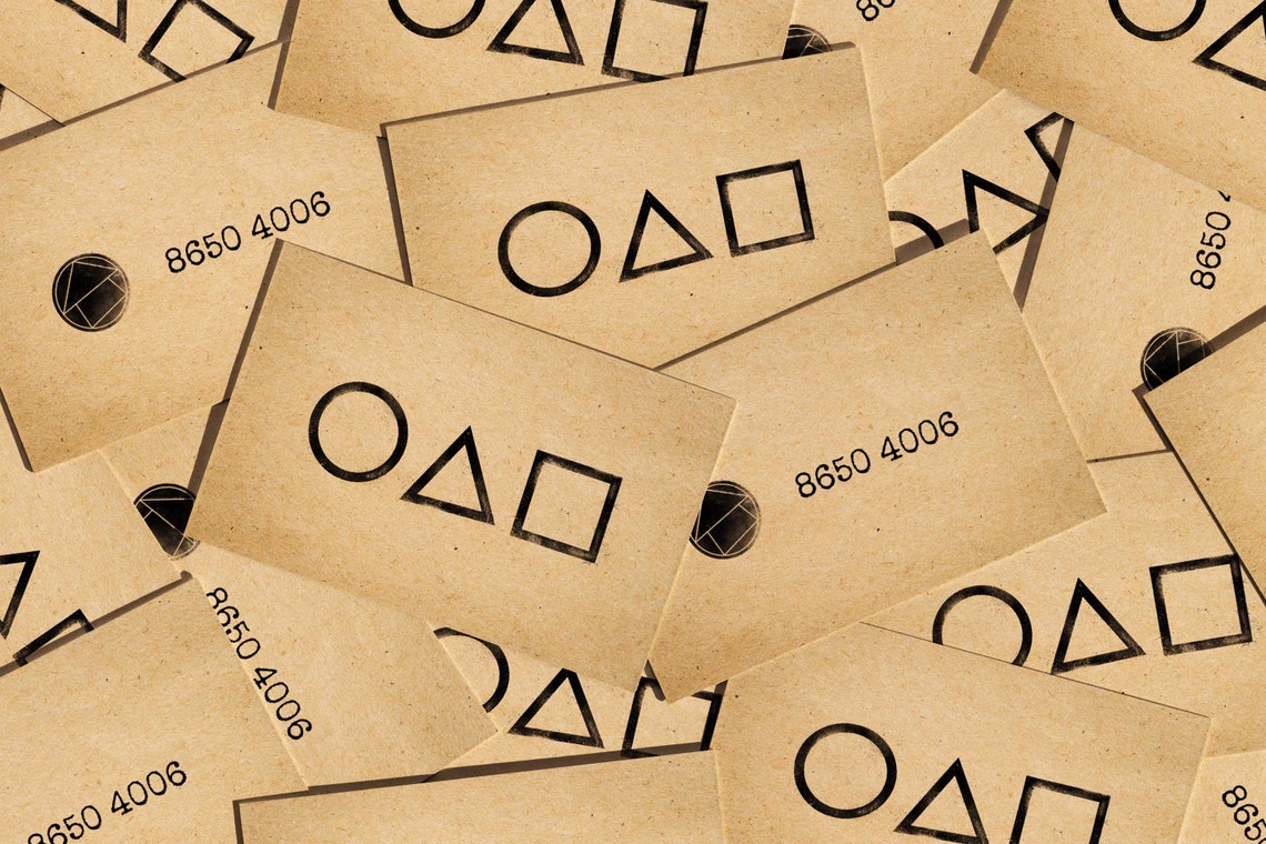 Squid Game Card Squid Game Invitation Card Netlfix Squid | Etsy