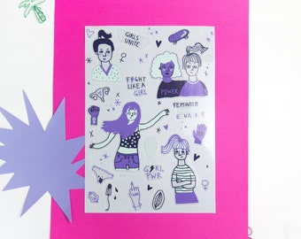 Fight for Your Rights Sticker Feminism Stickers Feminist - Etsy