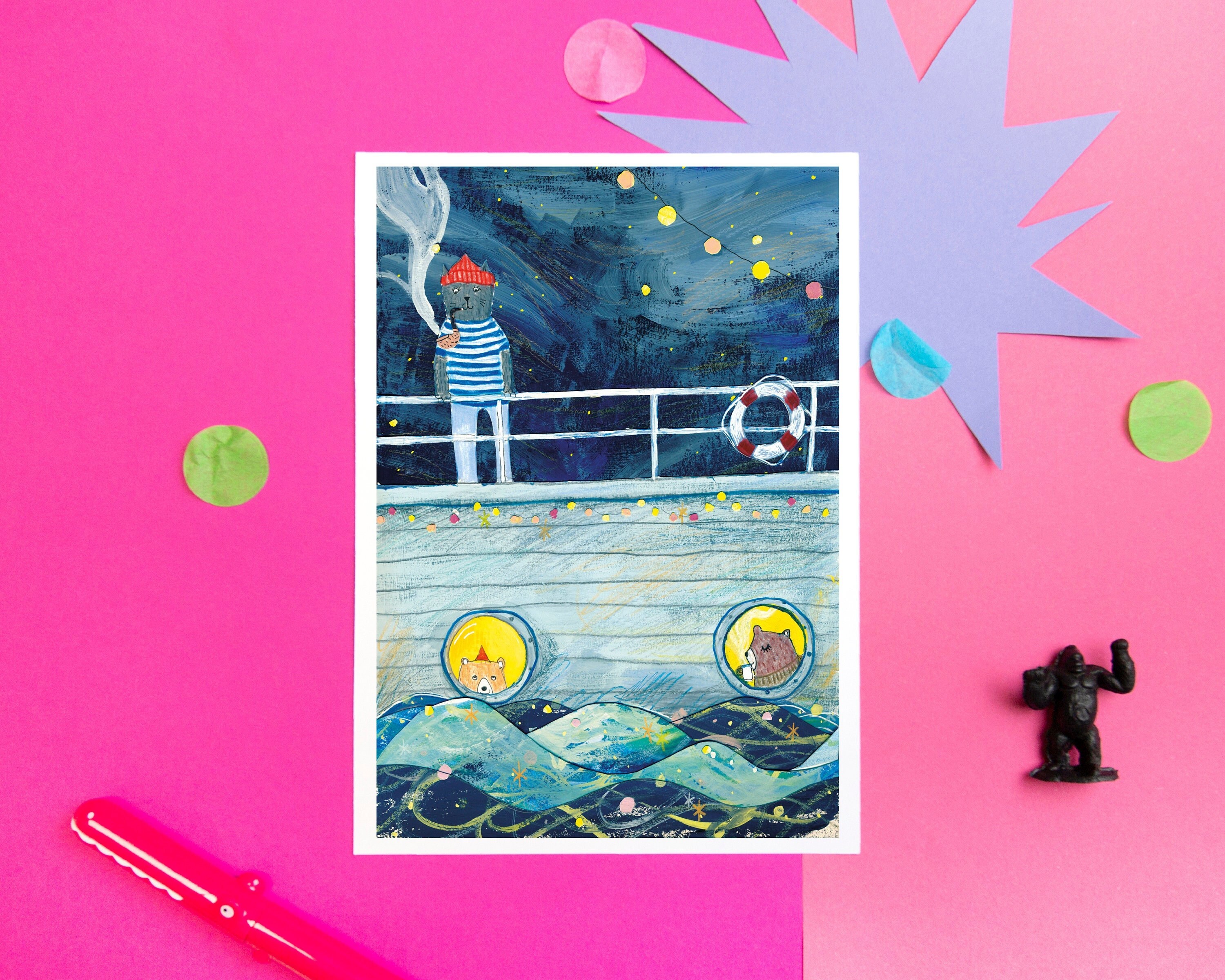 Captain Tomcat Art Print in Sizes A5 A4 Maritime Scenic - Etsy