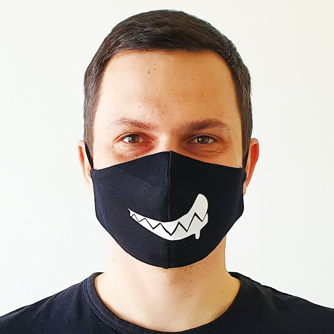 Face Mask With Filter Pocket Angry Face Mask Cotton Face | Etsy