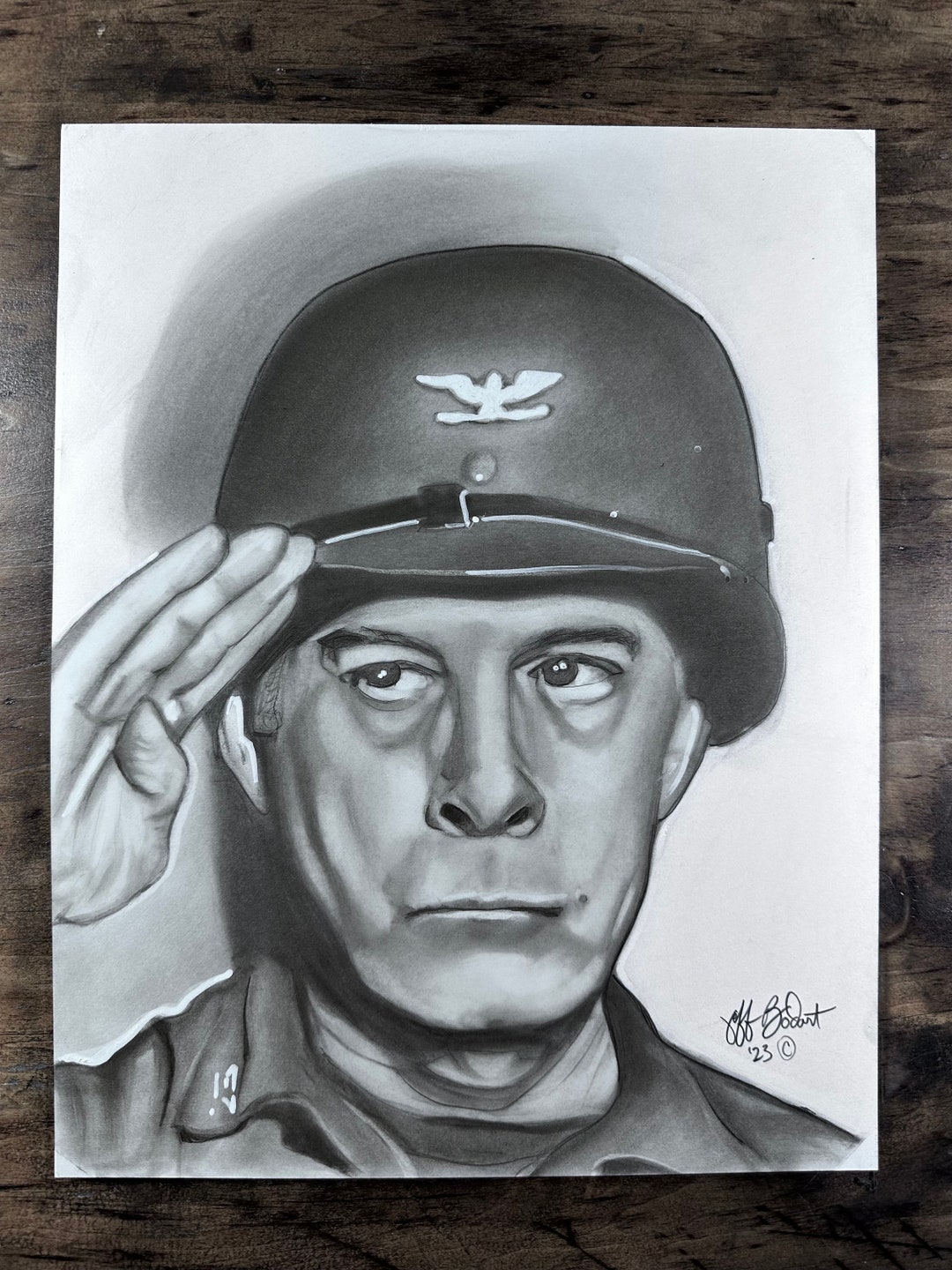 Harry Morgan as Dr. Sherman Potter Original Hand Drawn Pencil Portrait ...