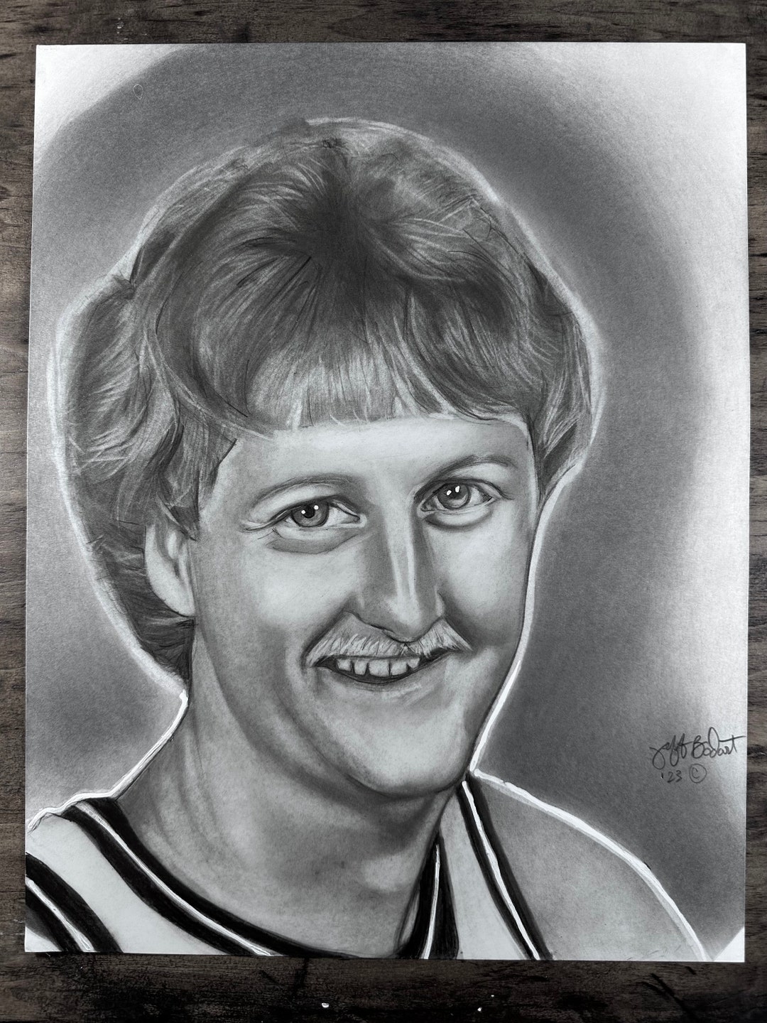 Larry Bird Original Hand Drawn Pencil Portrait. - Etsy