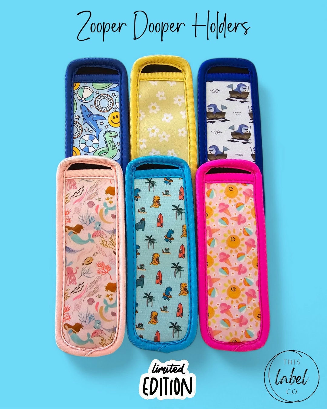 NEW* Summer Print Personalised Zooper Dooper | Icy Pole Holder | Ice ...