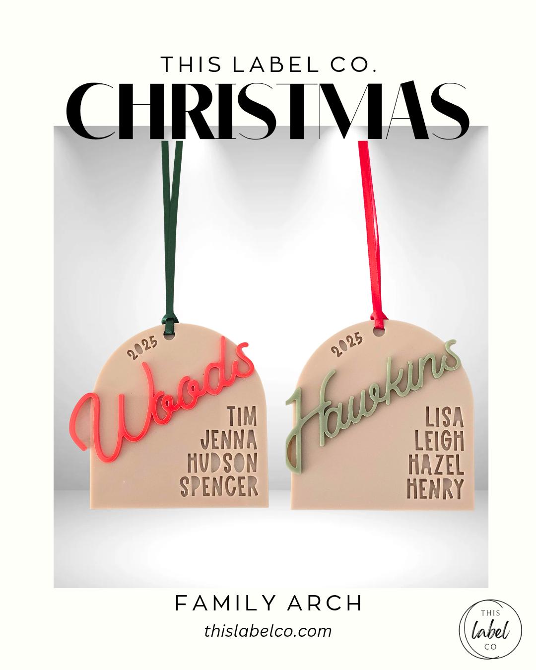 Custom Family Names Arch Decoration - Etsy