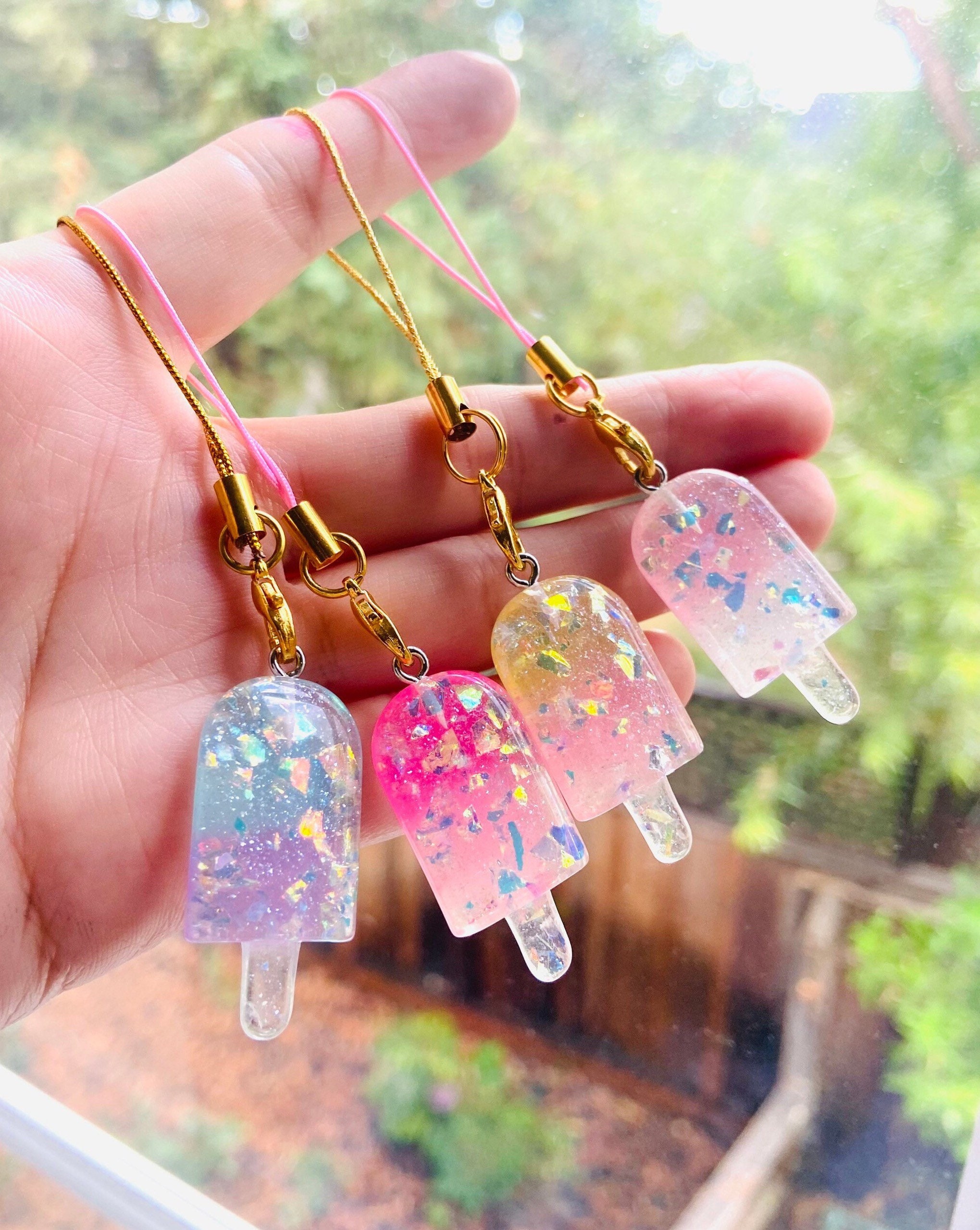 Y2k Kawaii Popsicle Ice Cream Phone Charm Ice Cream Keychain - Etsy