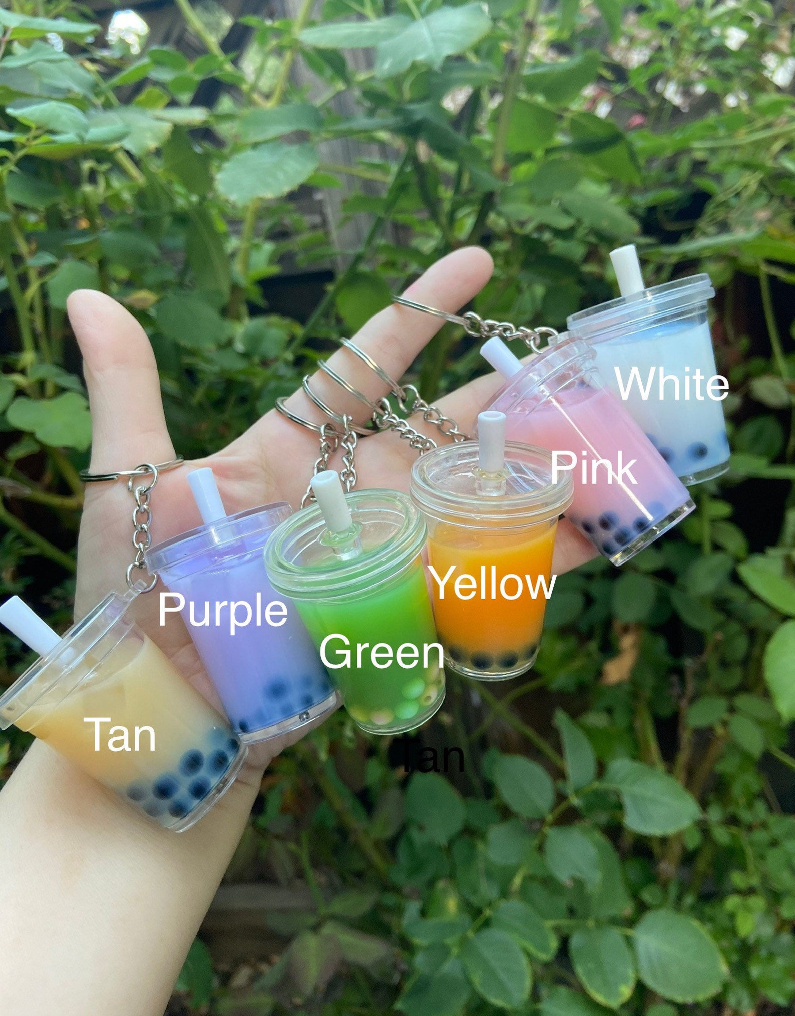 Liquid Boba Keychain W Pompom Backpack Charm Easter Basket - Etsy