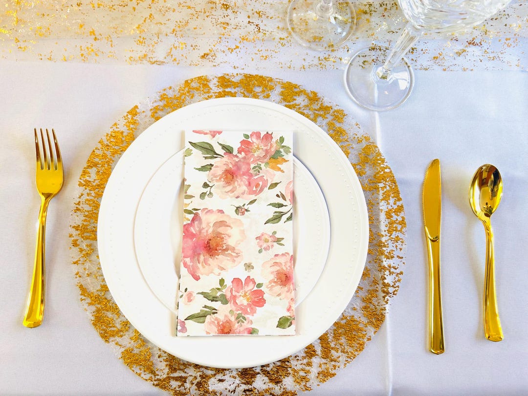 Floral 3-ply Floral Napkins, Sample Decorative Napkins, Party Supplies ...