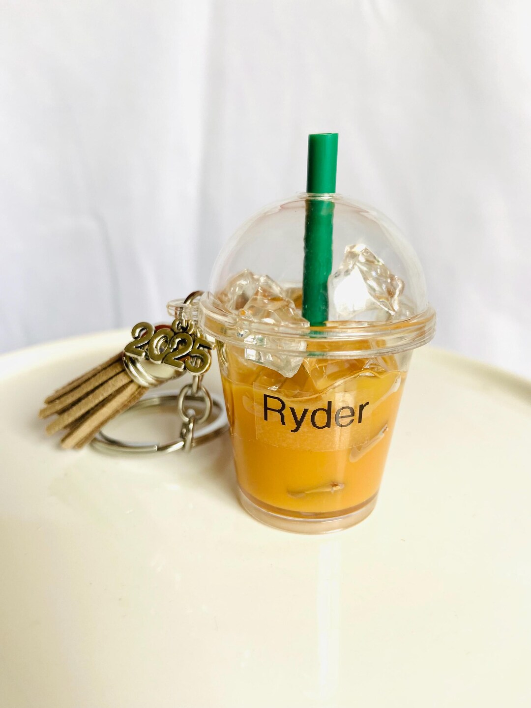 Iced Coffee Keychain, Personalized Gift for Her, Coffee Lover Gift ...