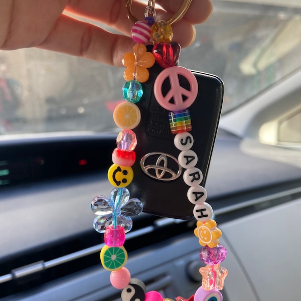 Personalized Name Keychain Y2k - Etsy