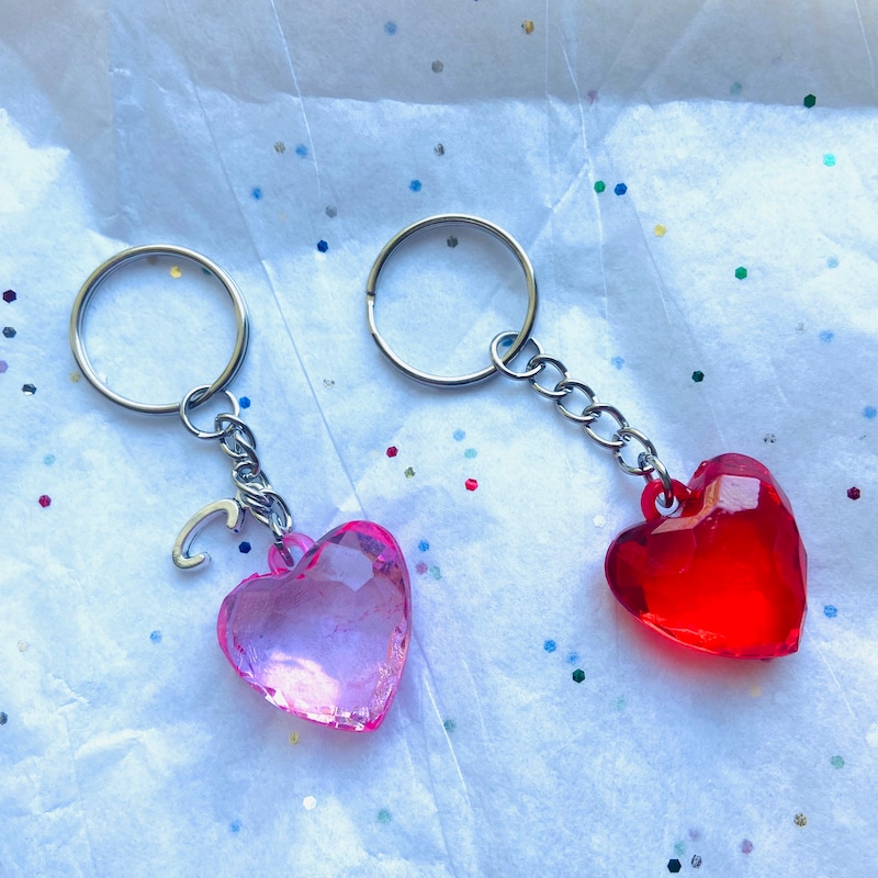 Heart Keychain - Etsy