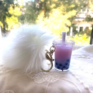 Liquid Boba Keychain W Pompom Backpack Charm Easter Basket - Etsy