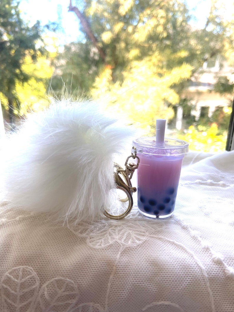 Liquid Boba Keychain W Pompom Backpack Charm Easter Basket - Etsy