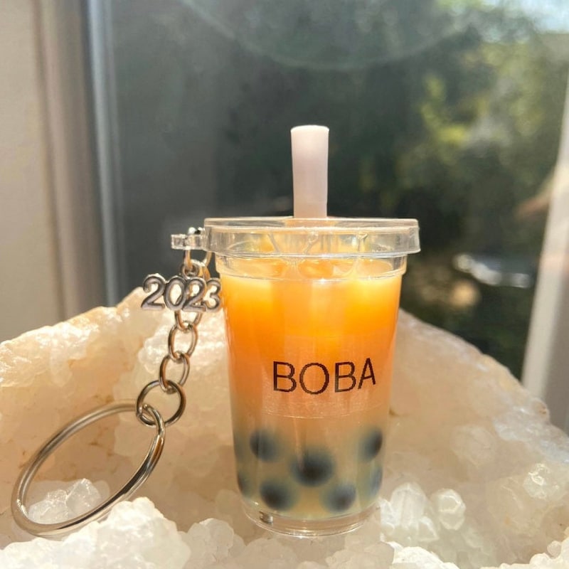 Boba Tea Keychain - Etsy