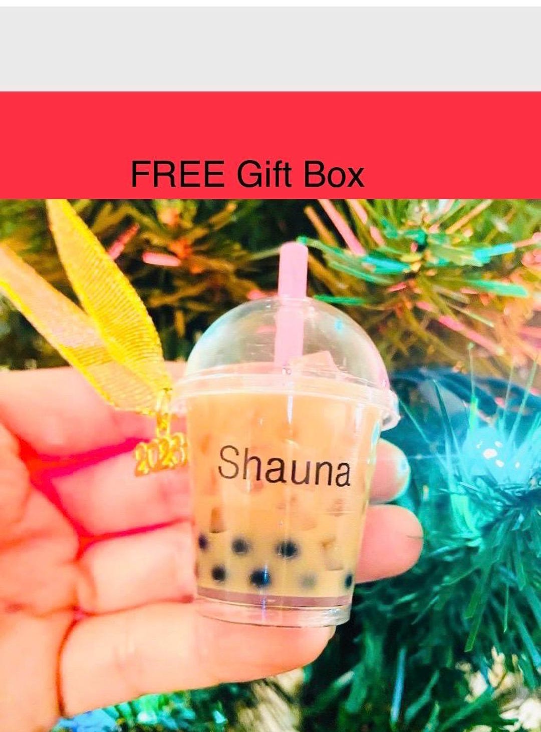 Boba Tea Ornament/personalized Gift/christmas Ornament/bubble Milk Tea ...