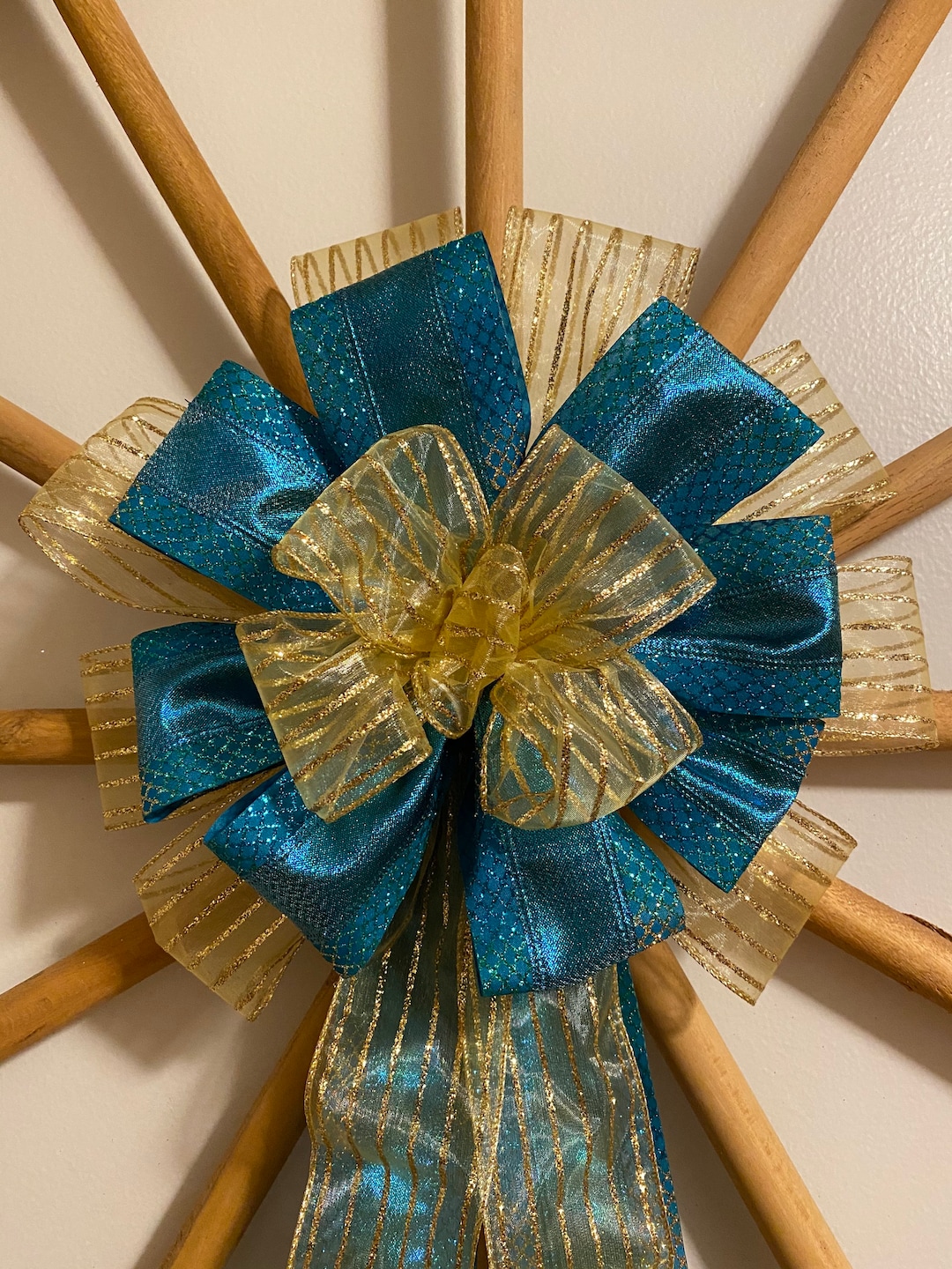 Mermaid Sparkle Christmas Tree Topper Bow/ Topper (12 Inch)* - Etsy