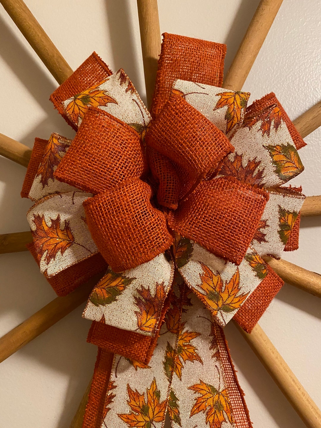 Fall Forward Autumn Wreath/ Porch Bow (12 Inch) - Etsy