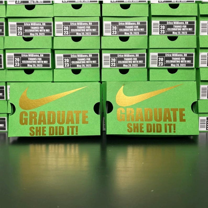 Graduate Shoe Box Party Favors, Fully Assembled Mini Shoe Box Party ...