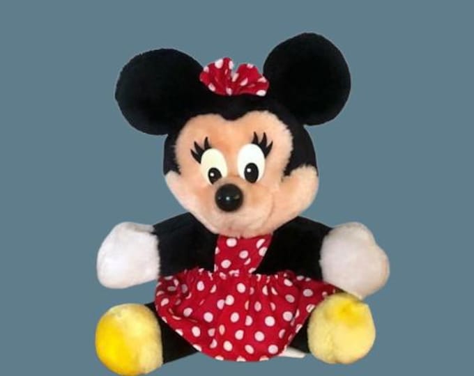 Minnie Mouse, Plush, Stuffie, Disneyland Vintage Minnie Mouse Soft 1980 ...