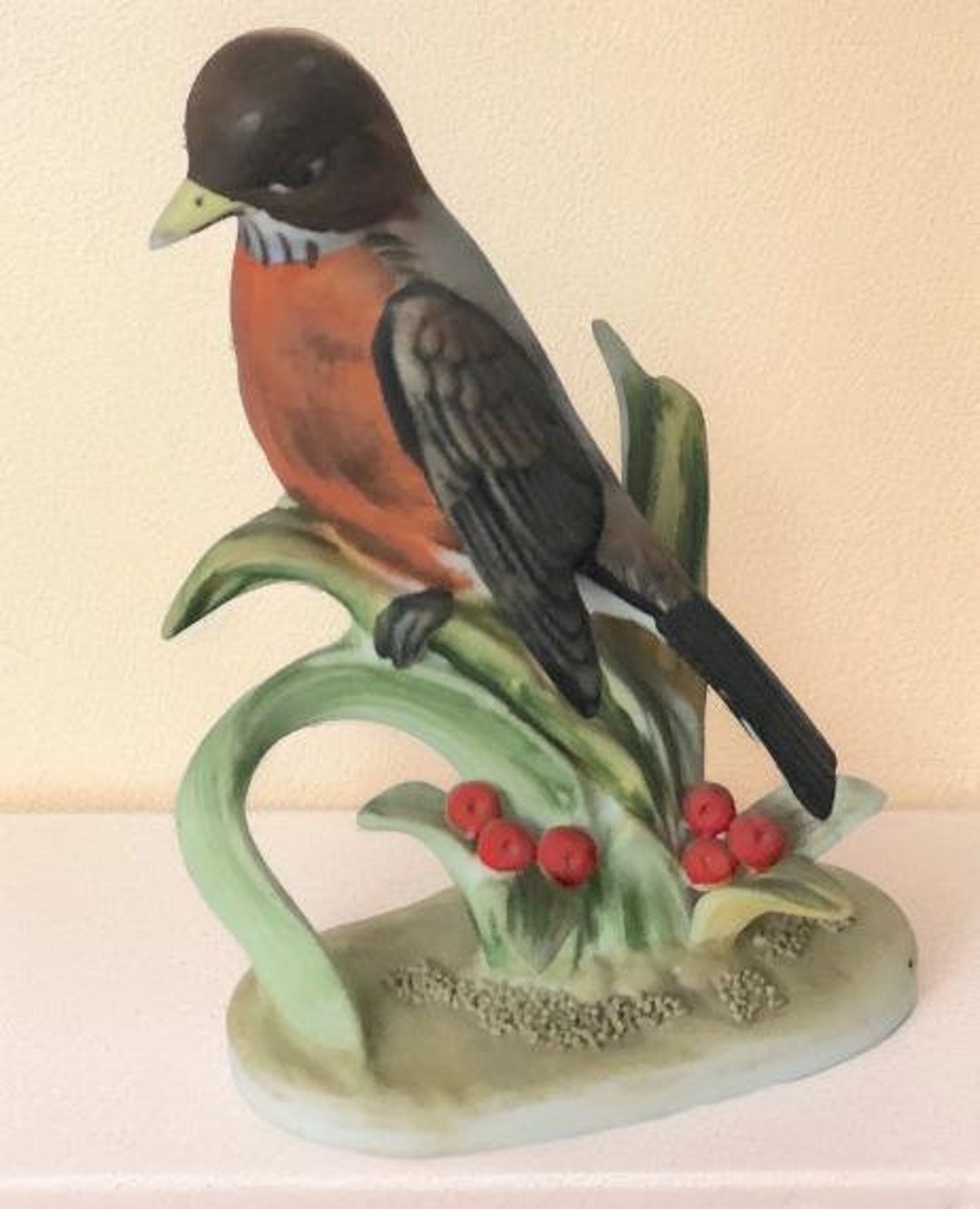 Vintage Lefton, Red Robin, Ceramic, Bird Figurine - Etsy